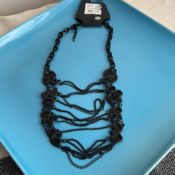 Ricky’s | Jewelry | Rickys Black Costume Necklace Adjustable Sizer With ...